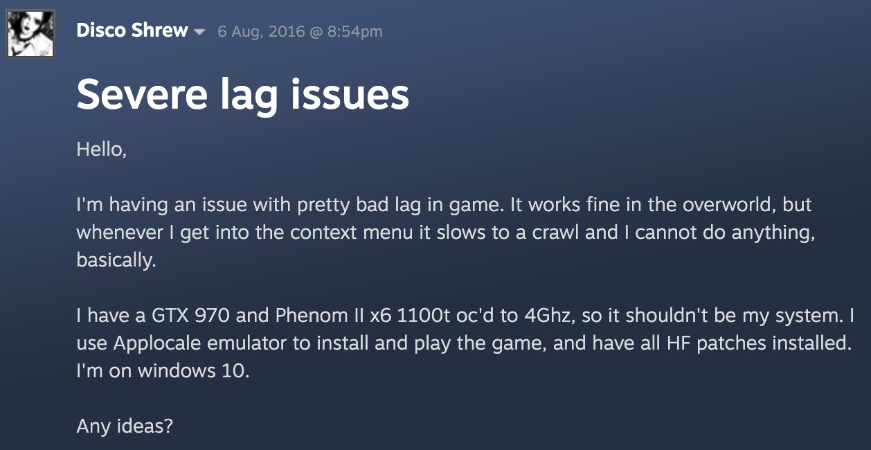 Artificial Academy 2: Severe lag issues [Windows 10] | Outsource IT Today